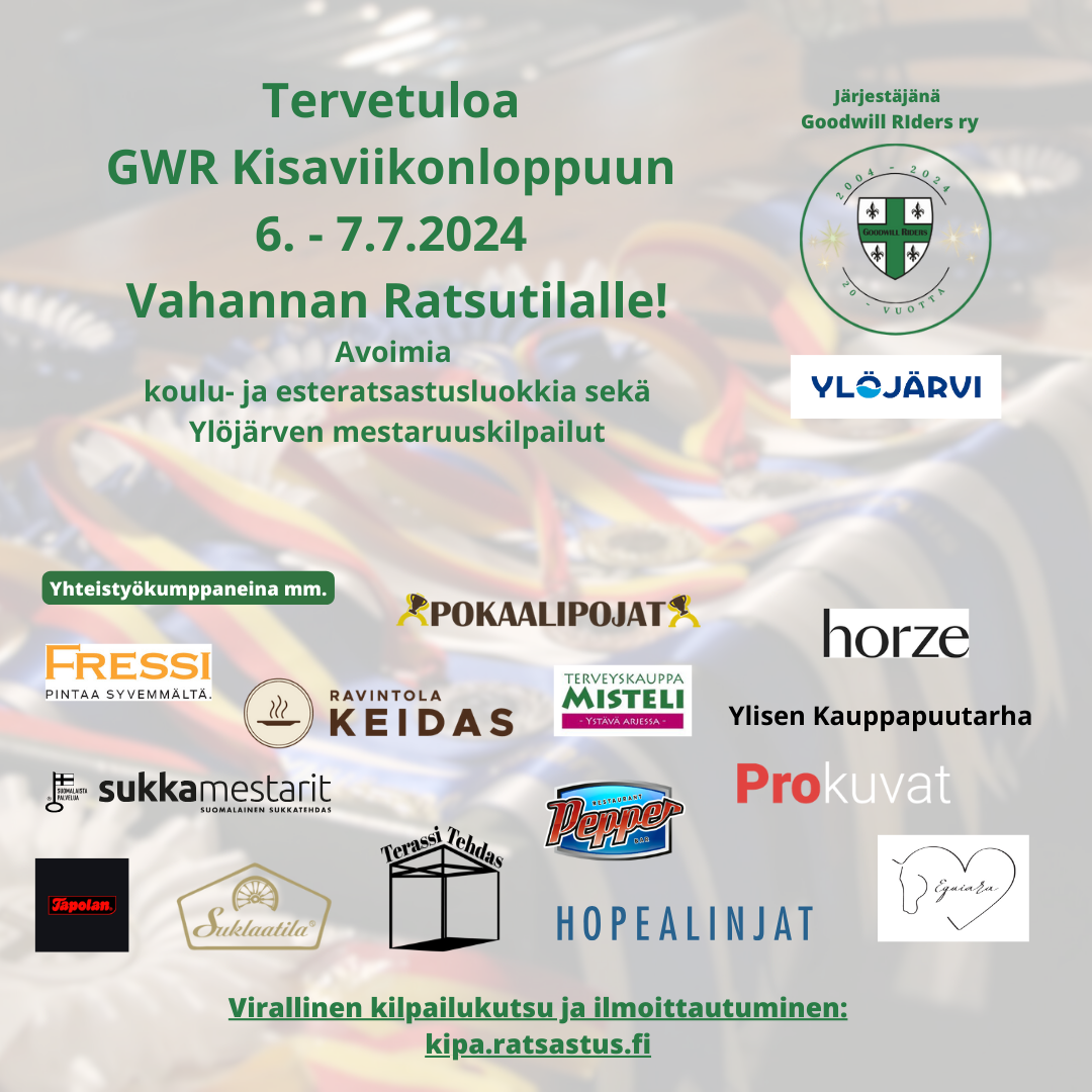 Tule mukaan luokkasponsoriksi - Goodwill Riders ry